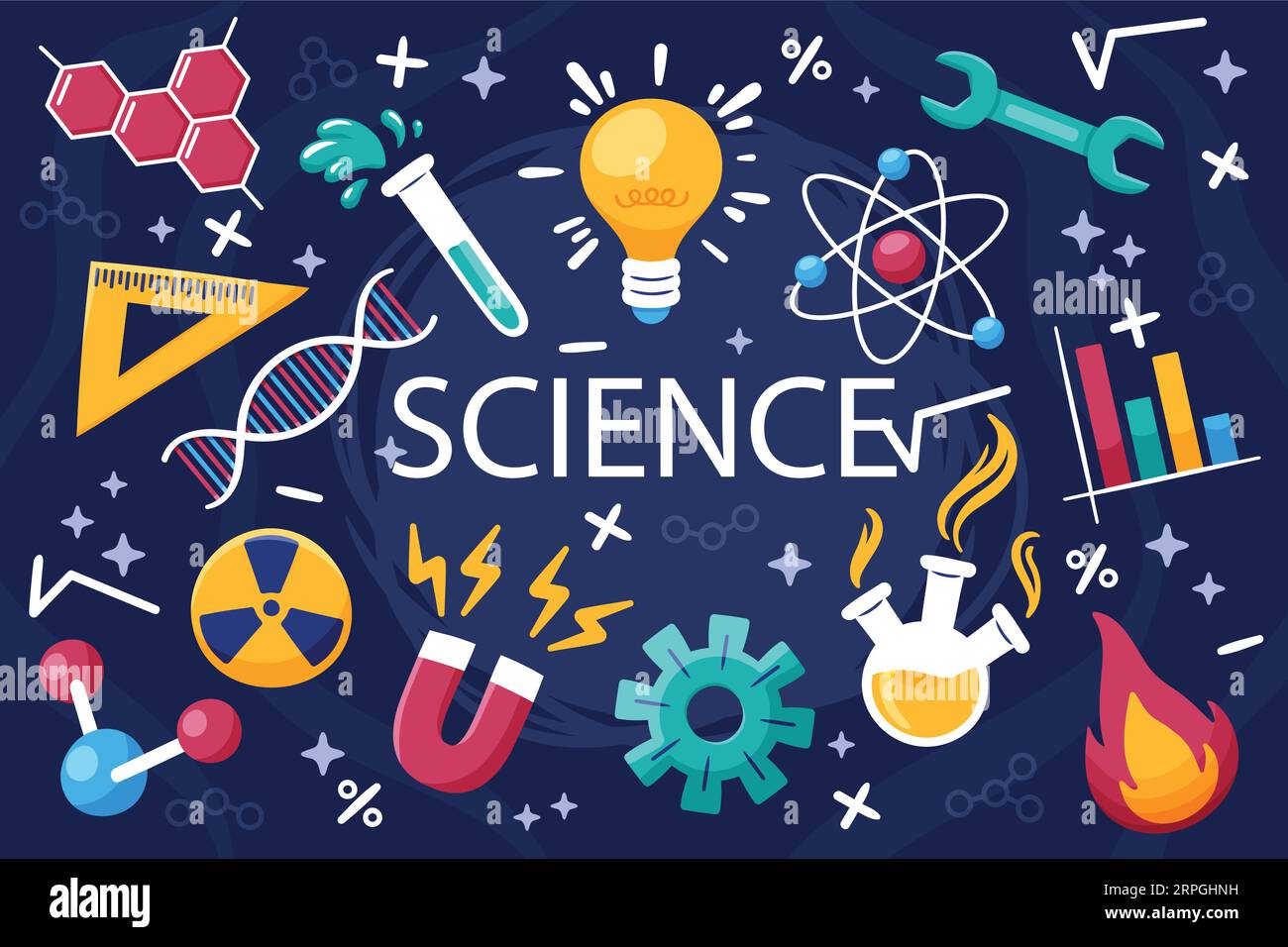 Hand drawn science education background Royalty Free Vector Stock ...