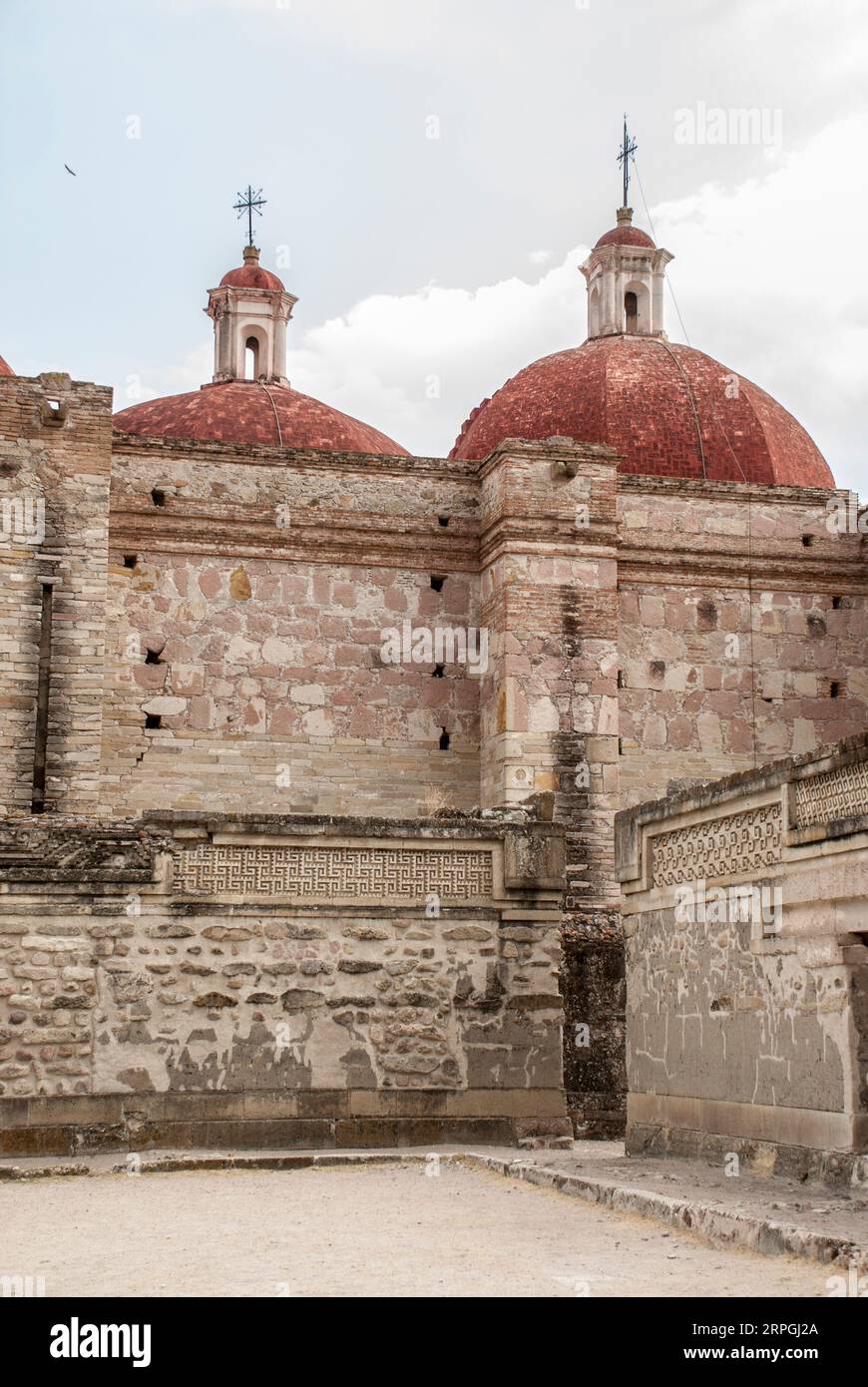 Catolic Temple of San Pablo Villa de Mitla. Old church in Oaxaca ...