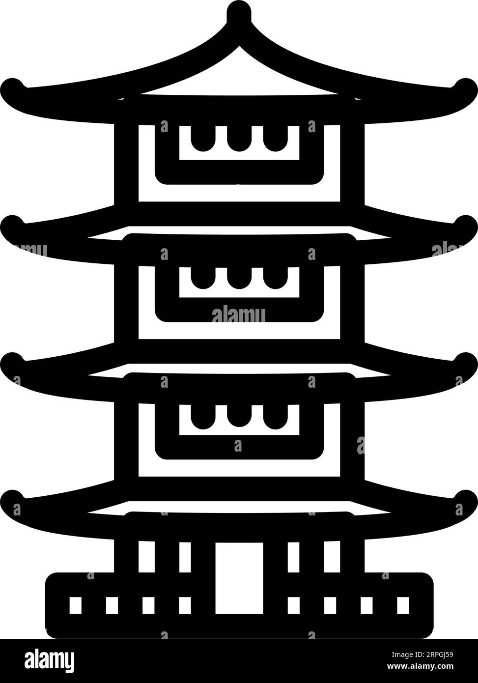 shinto shrine building shintoism line icon vector illustration Stock Vector Image & Art - Alamy