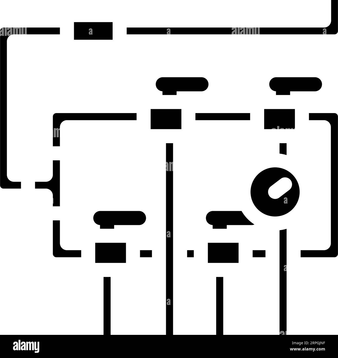 installation gas service glyph icon vector illustration Stock Vector ...