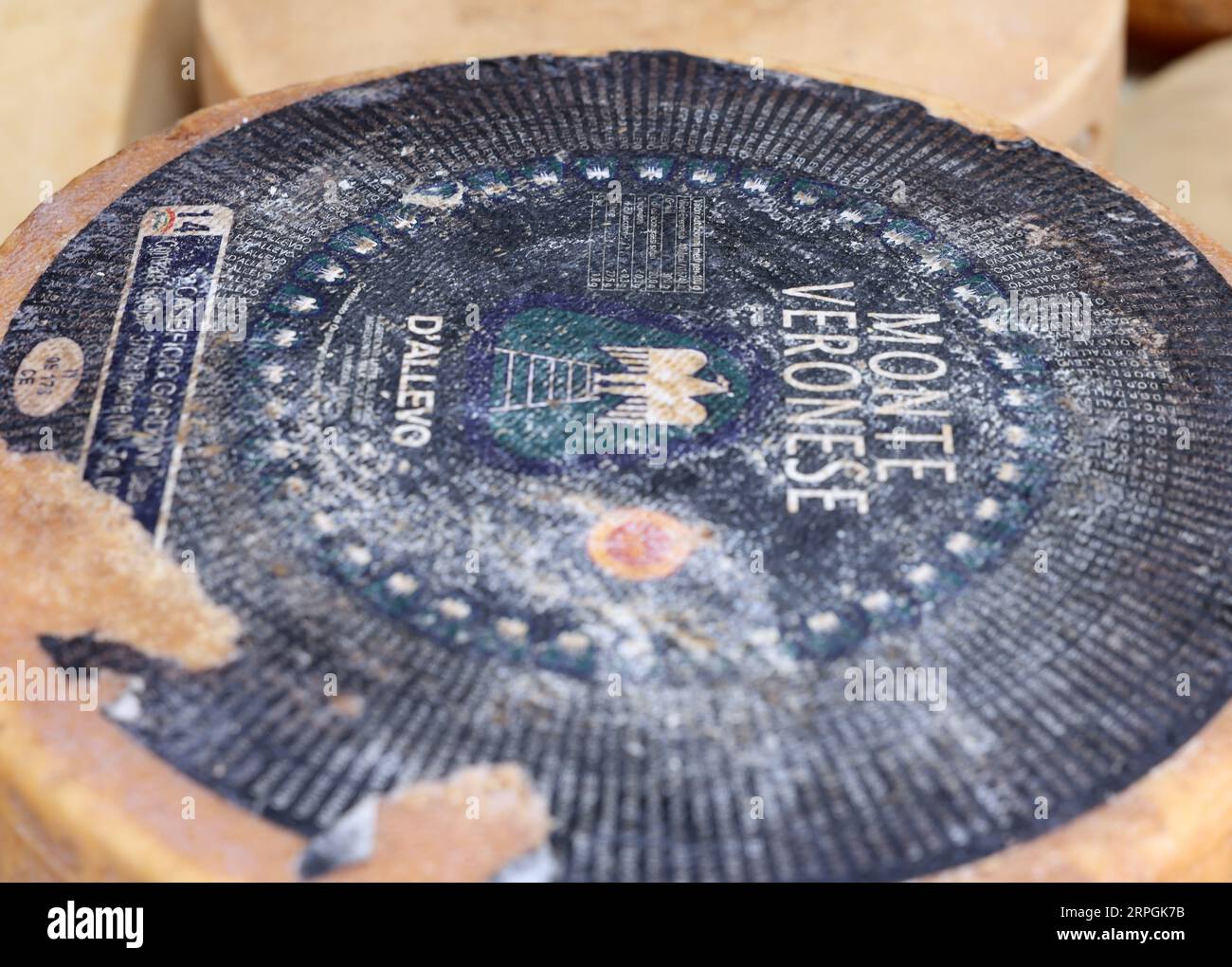 Cremona, Italy - September 7, 2022: Whole wheels of Monte Veronese ...