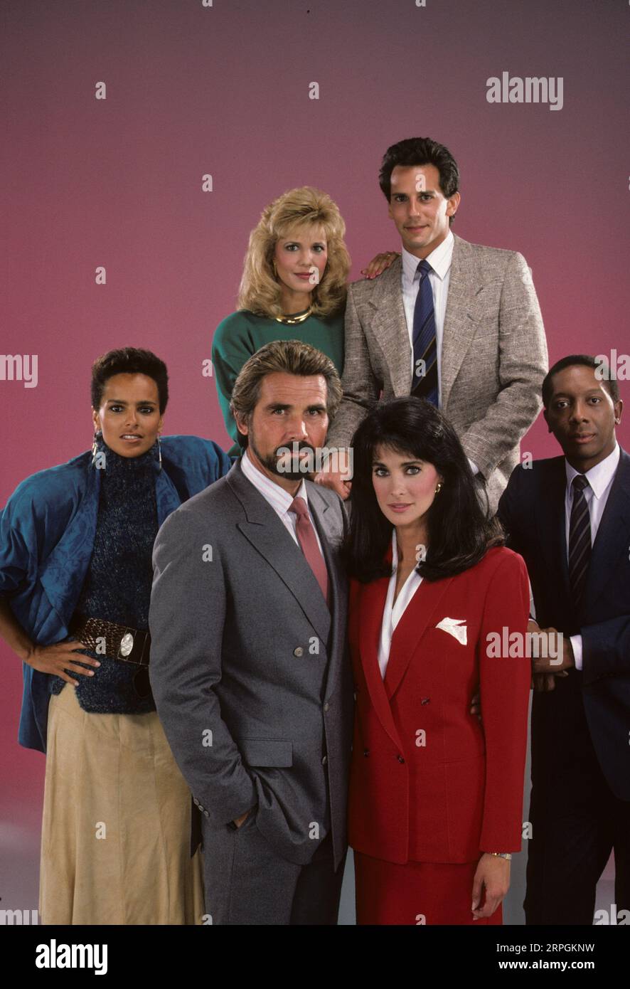 HOTEL TV Series JAMES BROLIN Connie Sellecca Stock Photo - Alamy