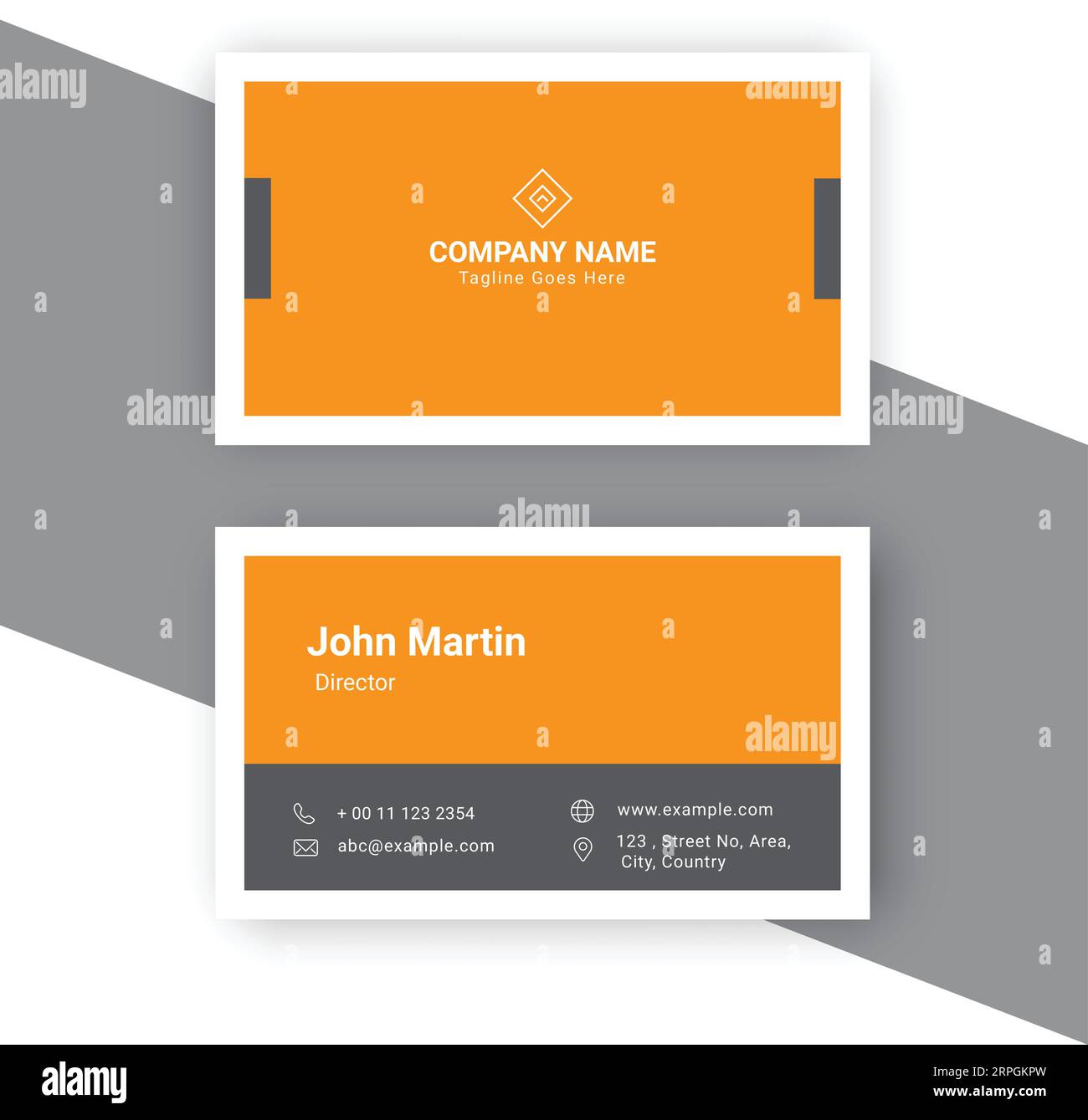 luxury creative business card in orange and white color , minimalist ...