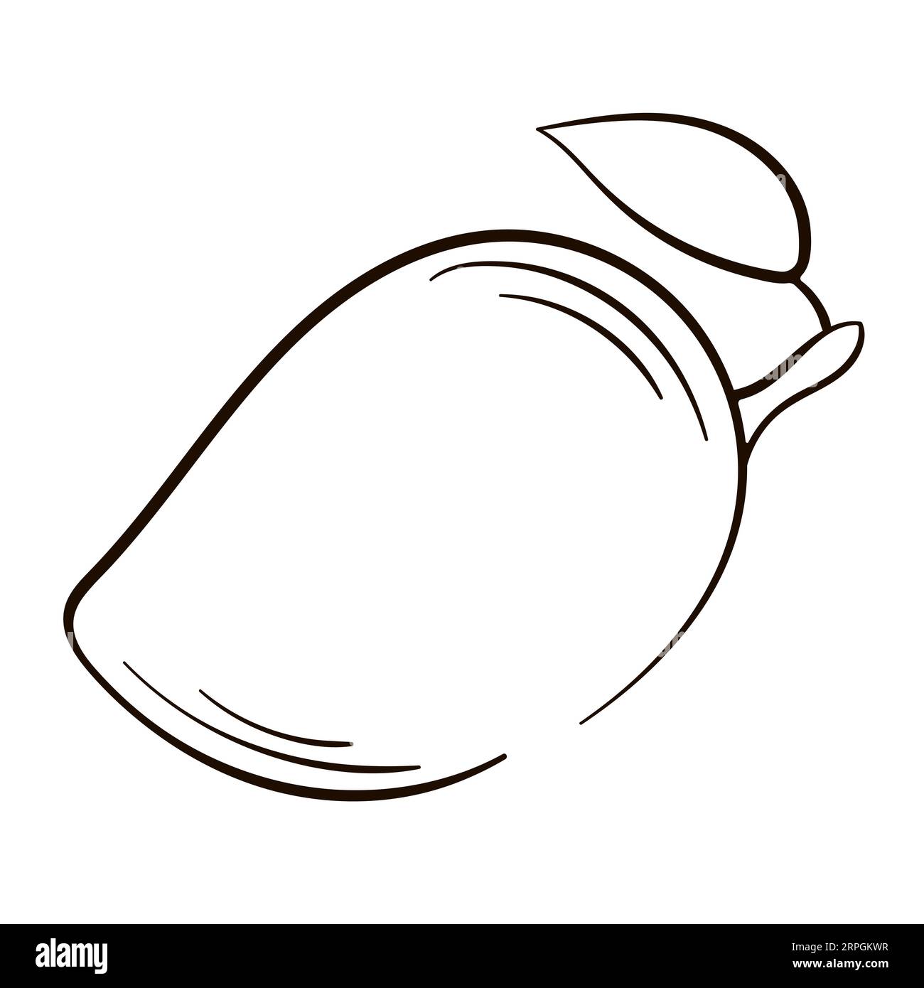 Mango icon line art style. Line drawing of healthy organic mango for ...
