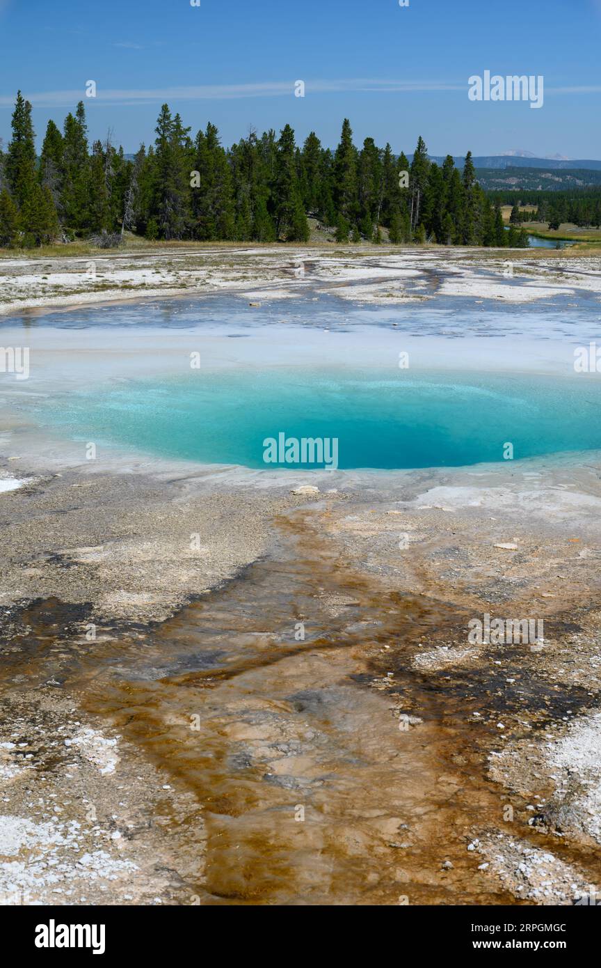 Geothermal Pools in the Geyser Basins of Yellowstone National Park ...