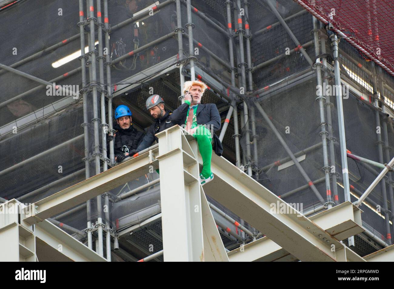 191018 -- LONDON, Oct. 18, 2019 -- An Extinction Rebellion protester ...