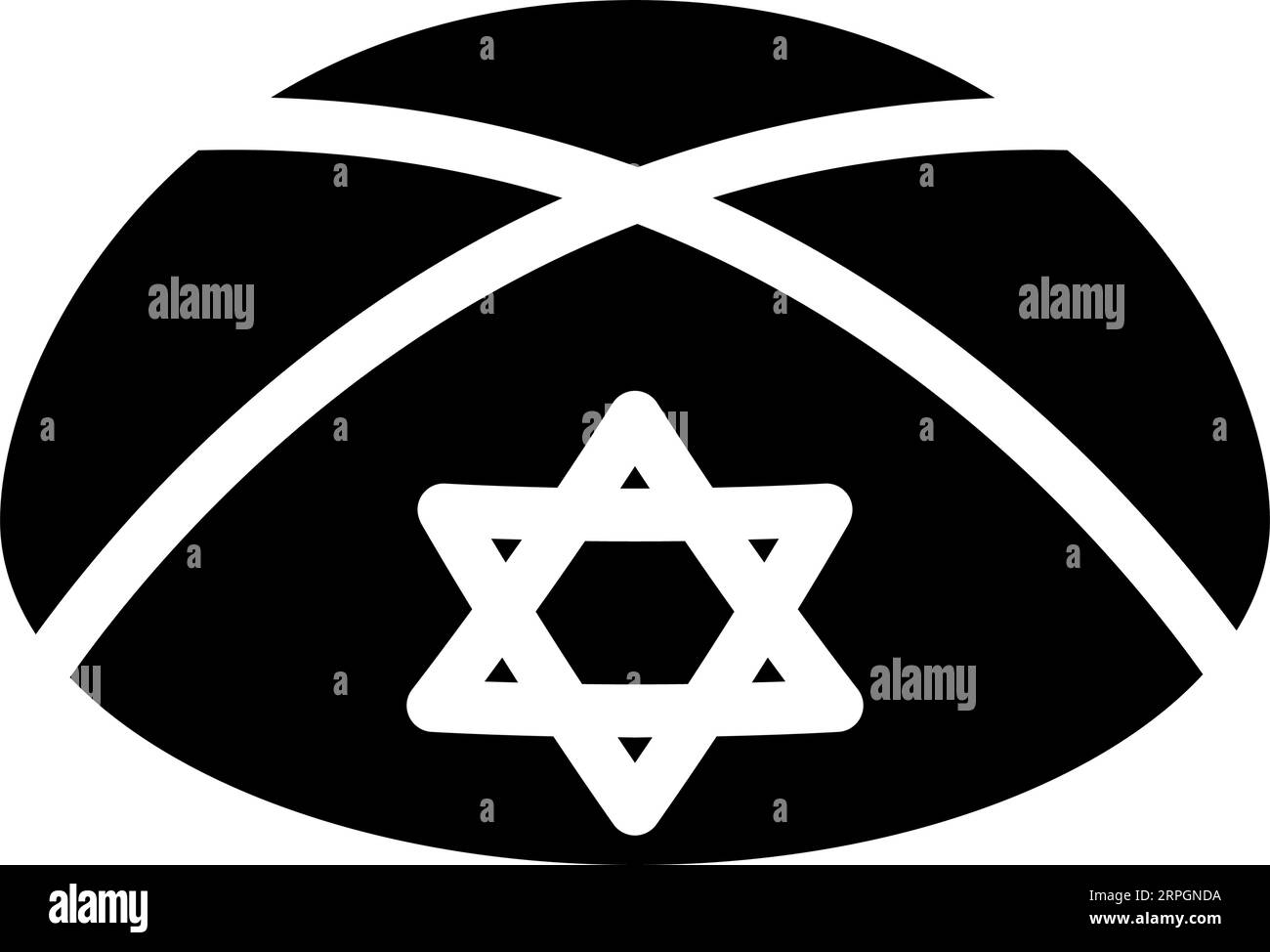 kippah yarmulke jewish glyph icon vector illustration Stock Vector ...