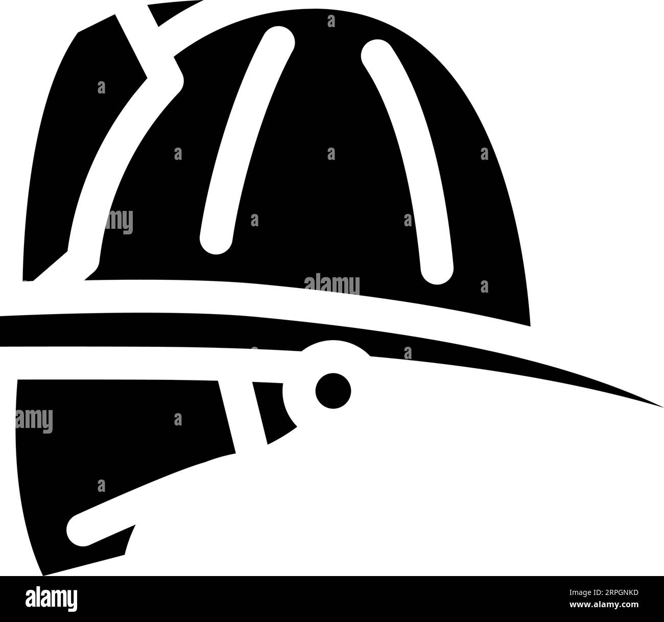 firefighter hat cap glyph icon vector illustration Stock Vector Image ...