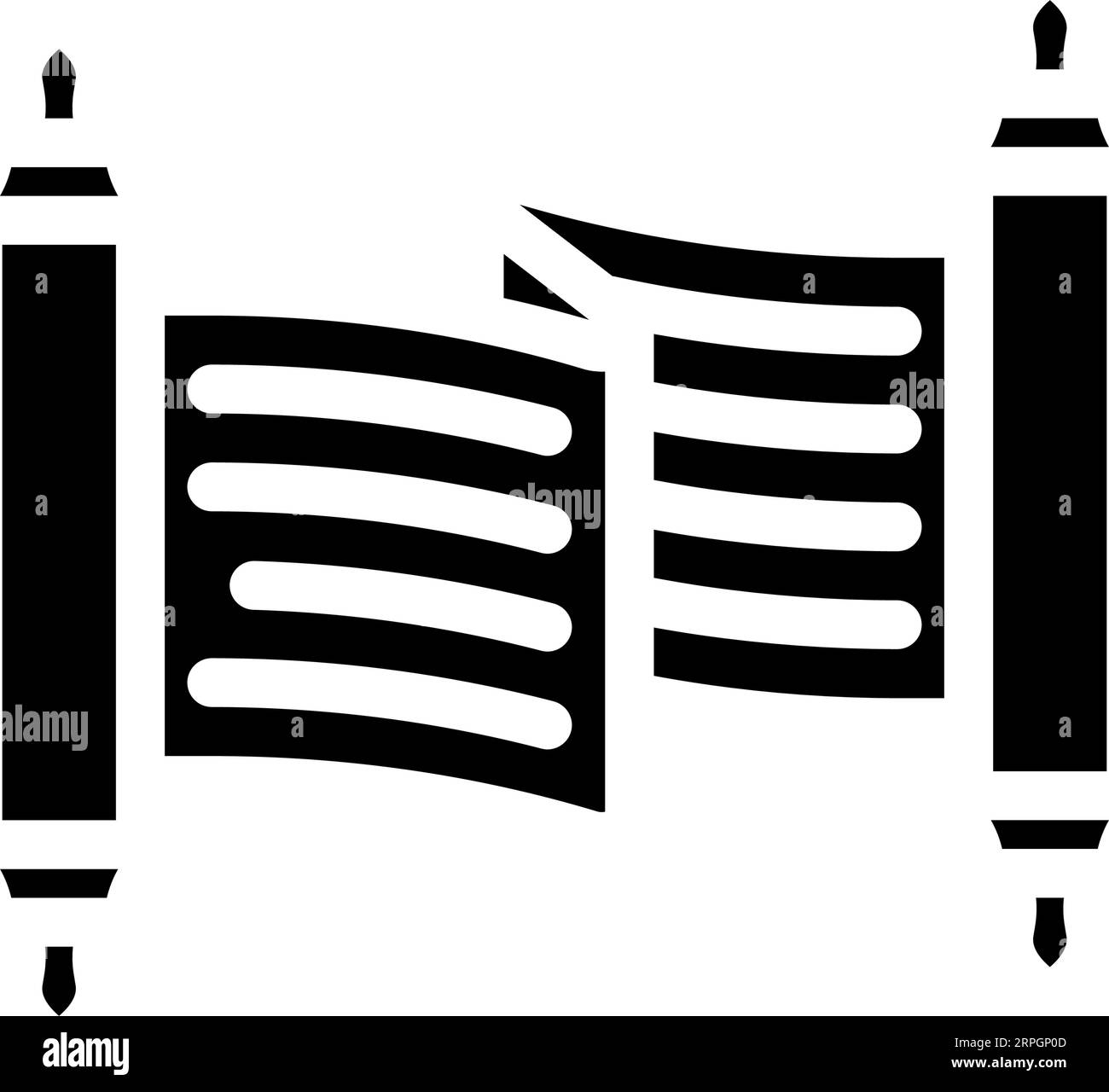 torah scroll jewish glyph icon vector illustration Stock Vector Image ...