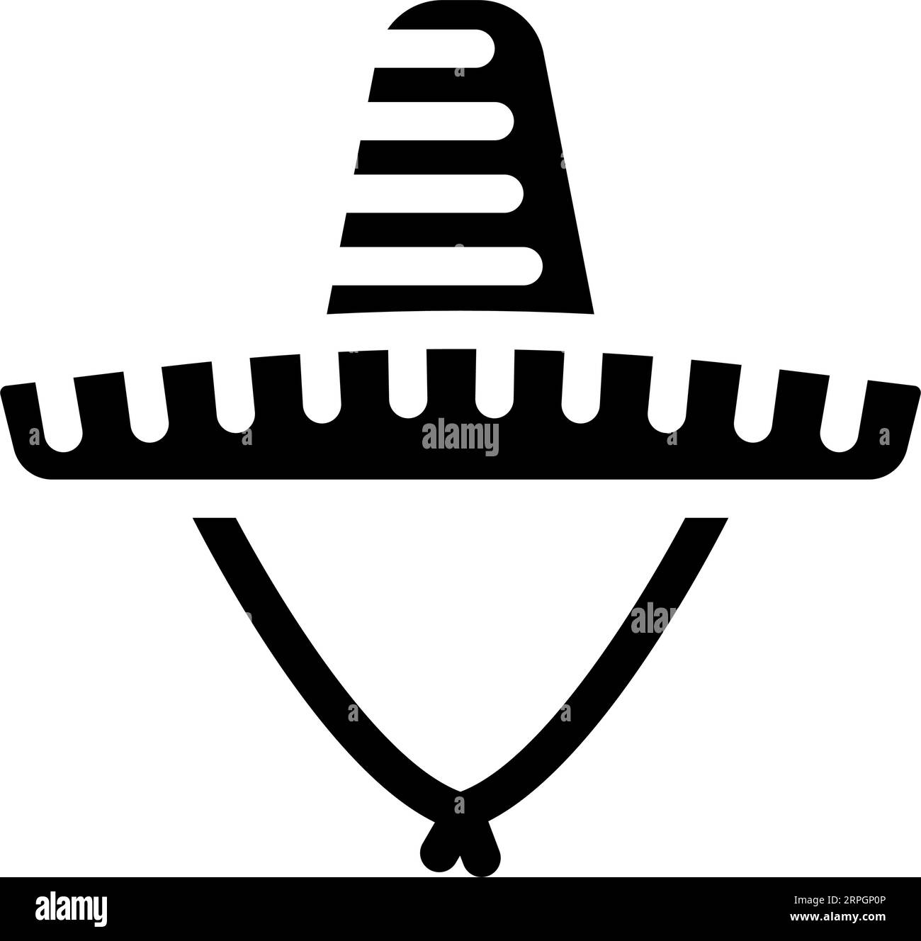 sombrero hat cap glyph icon vector illustration Stock Vector Image ...