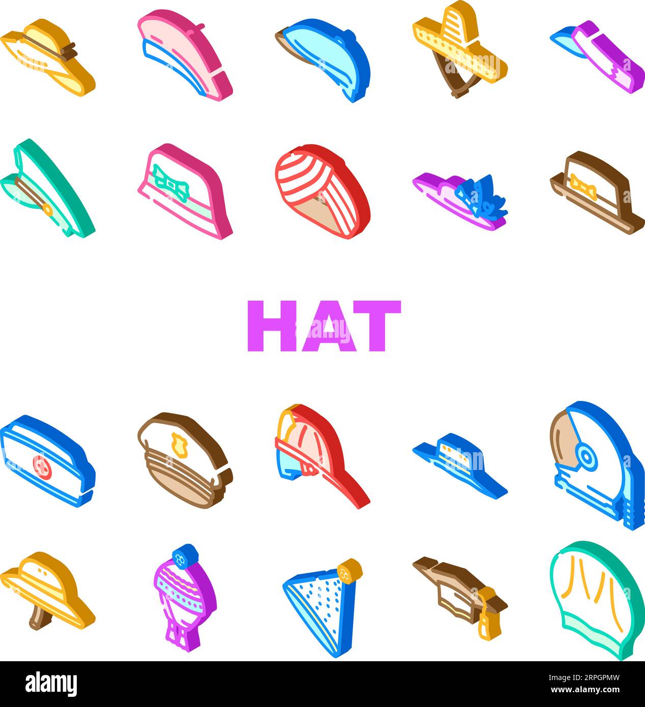 hat cap white head icons set vector Stock Vector Image & Art - Alamy