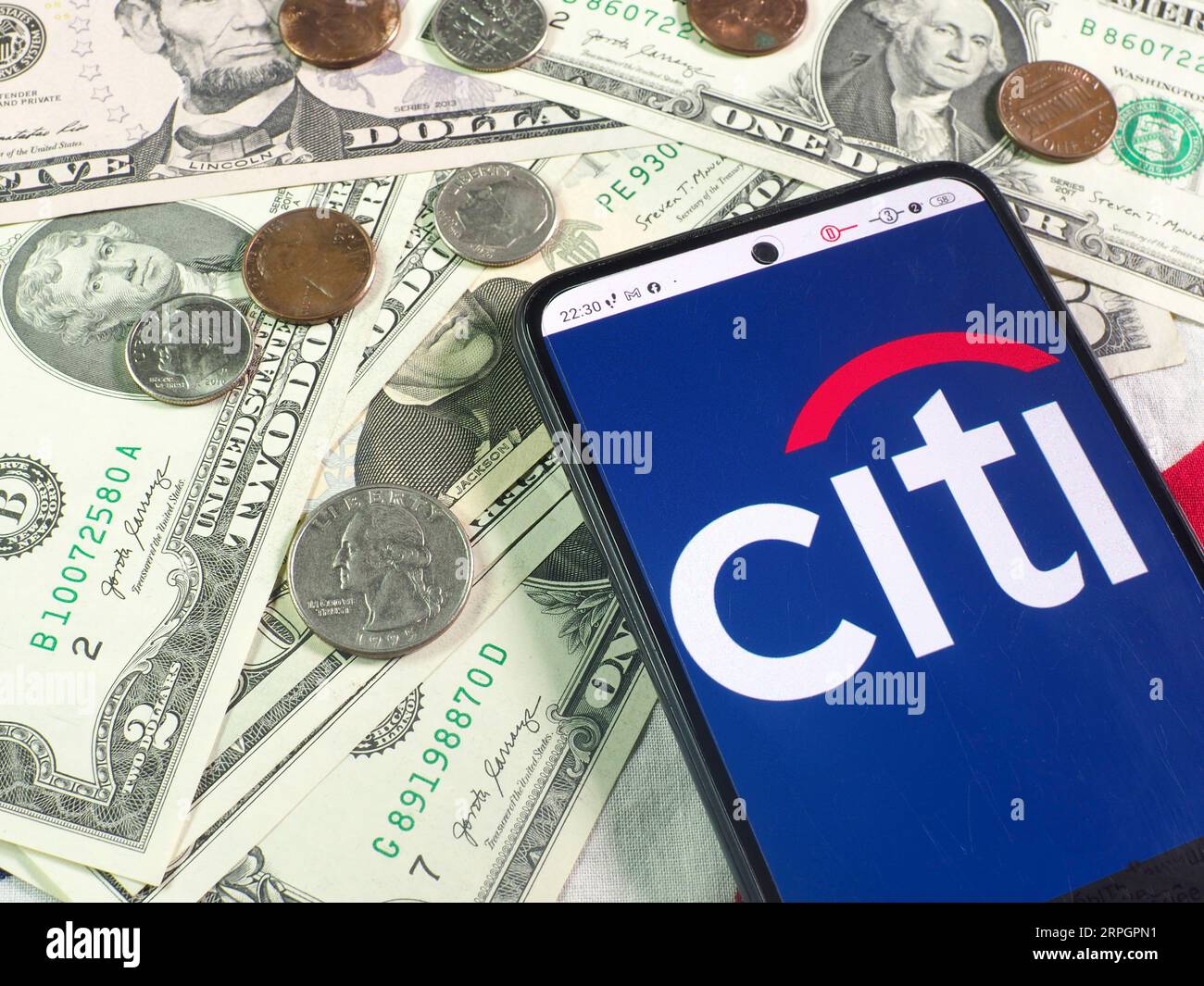 In this photo illustration, Citigroup Inc. logo is seen displayed on a ...