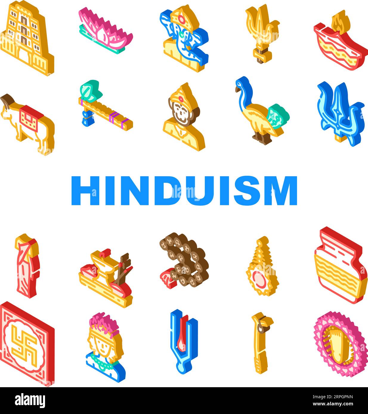 Hindu temple ganesh statue Stock Vector Images - Alamy