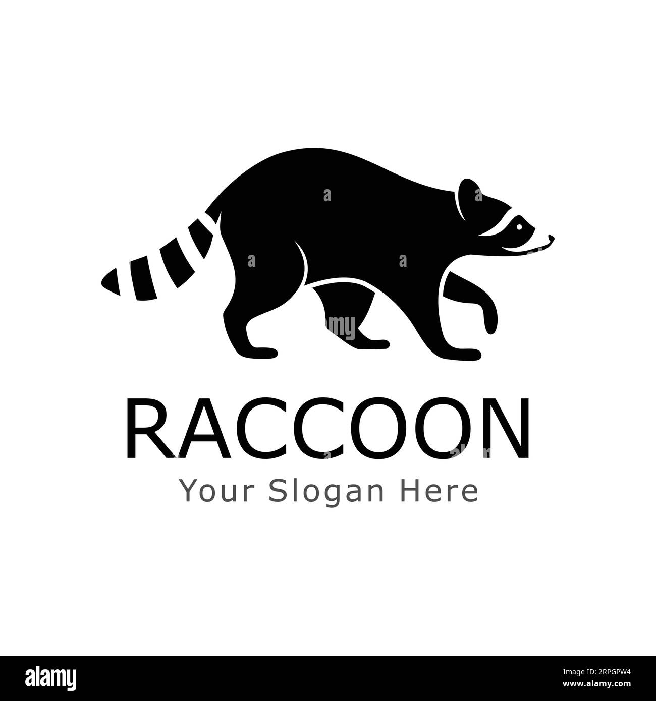 Raccoon face logo Black and White Stock Photos & Images - Alamy