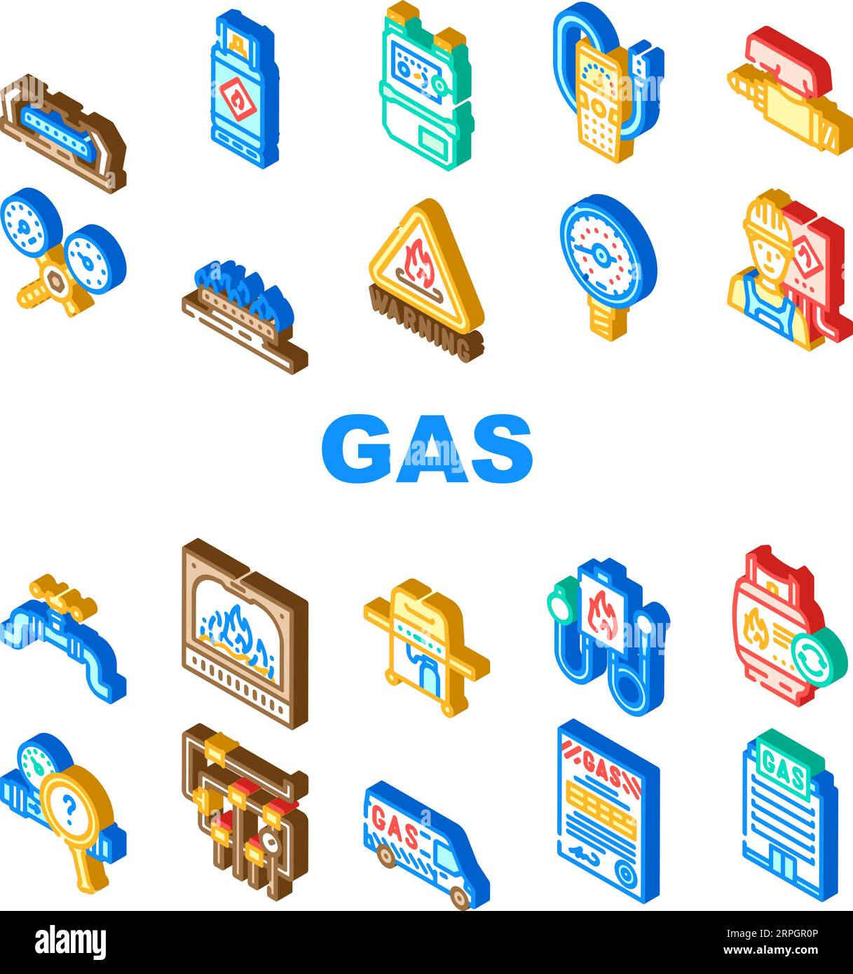 gas energy oil power pipeline icons set vector Stock Vector Image & Art ...