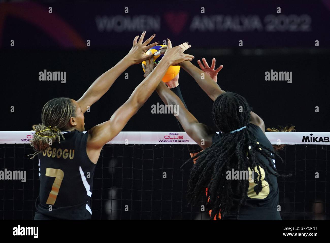 ANTALYA, TURKIYE - DECEMBER 17, 2022: Chiaka Ogbogu and Paola Egonu in ...