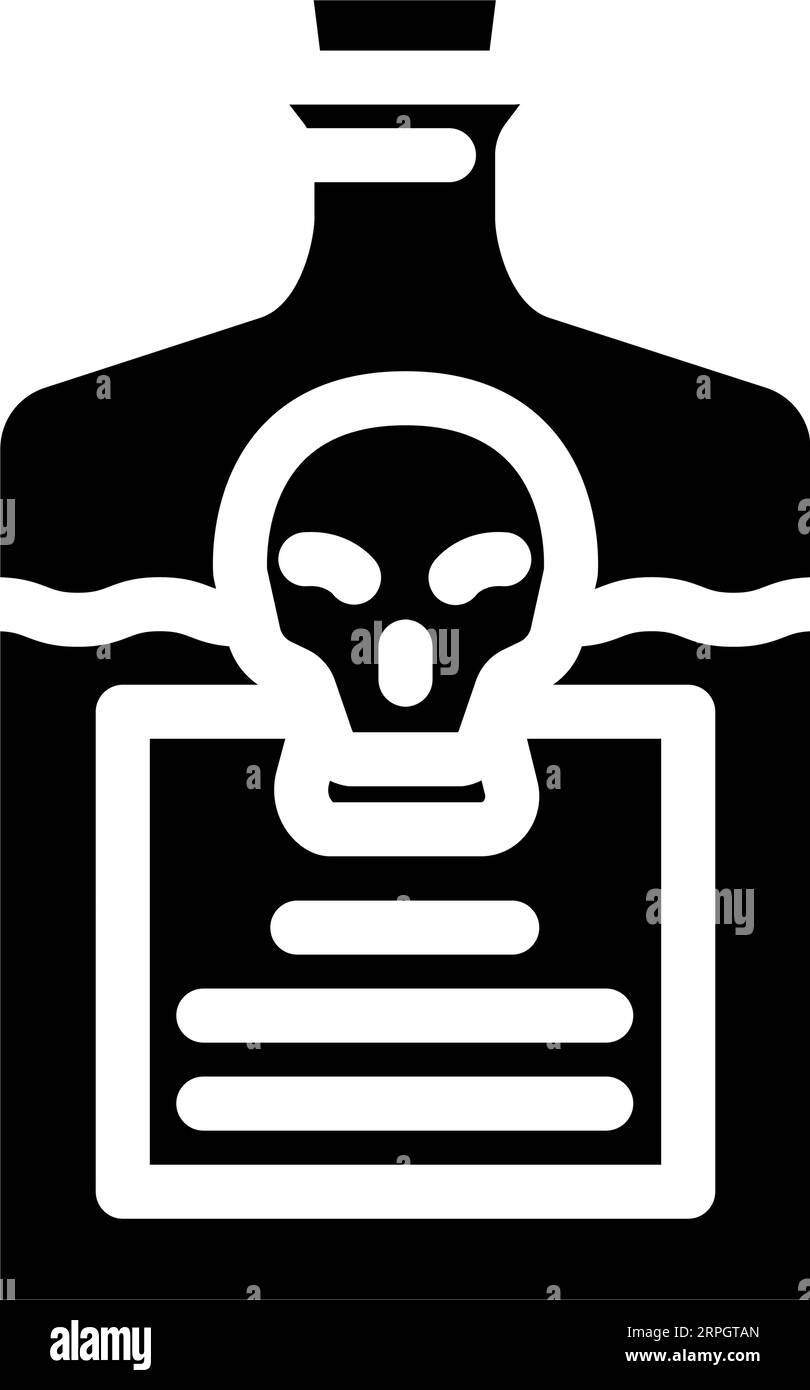 poison nicotine tobacco glyph icon vector illustration Stock Vector ...