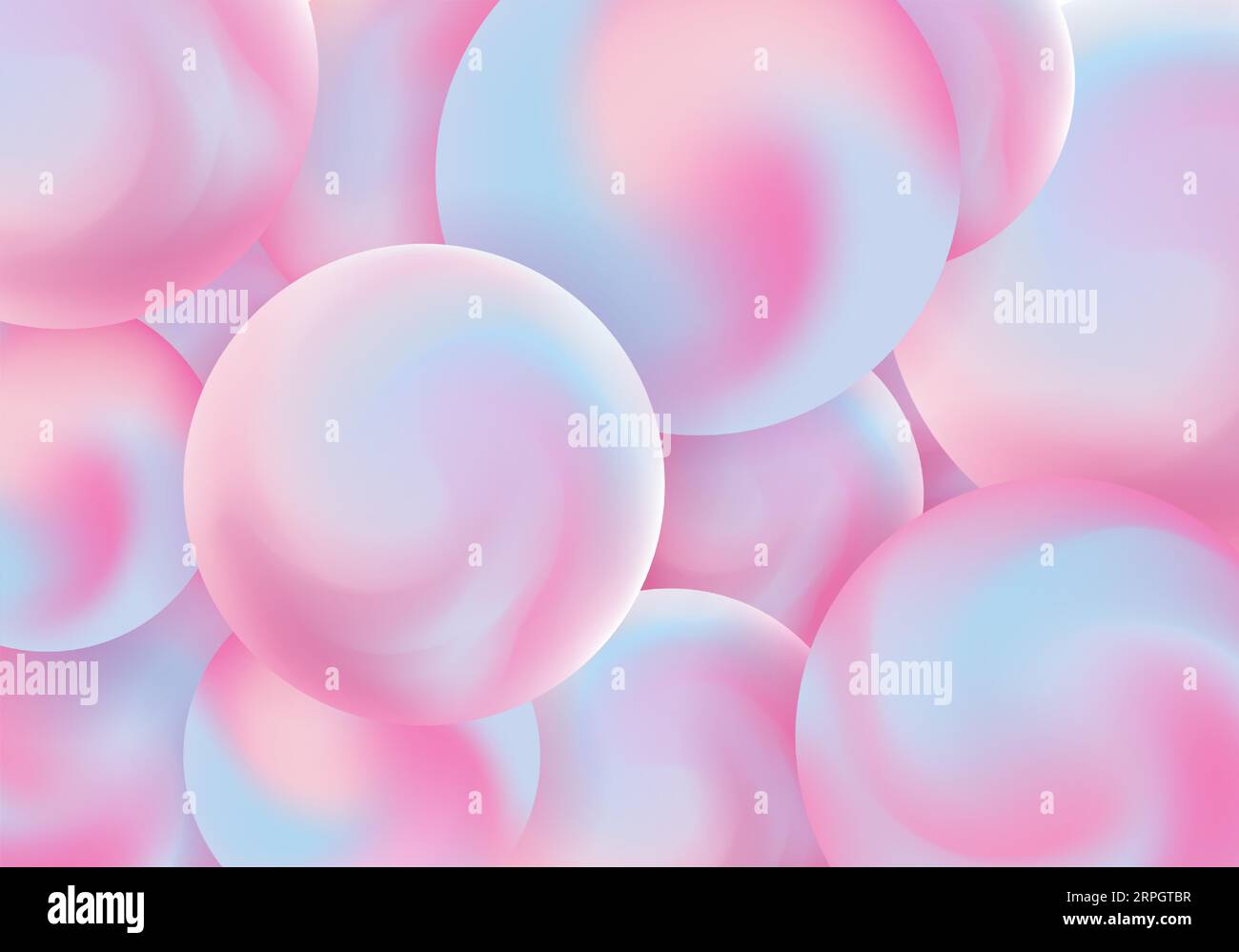 Abstract background with gradient spheres. Pink and purple soft bubbles. Vector illustration of ...