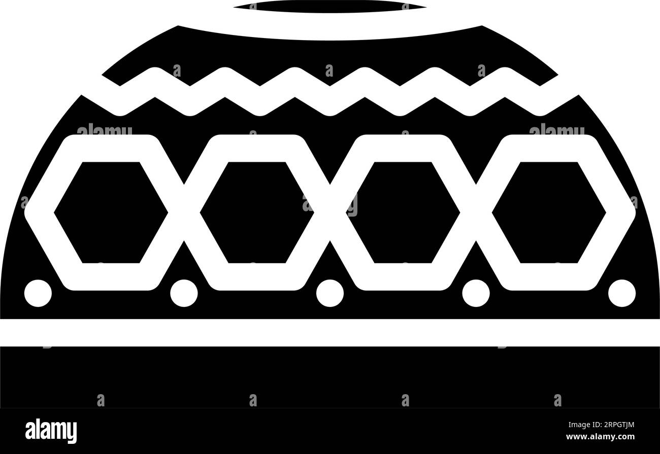 muslim prayer cap kufi glyph icon vector illustration Stock Vector ...