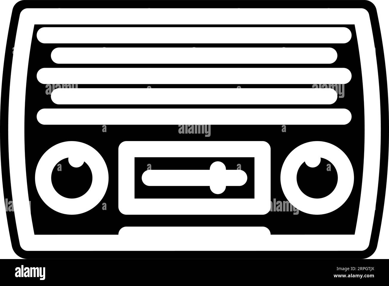 retro radio music glyph icon vector illustration Stock Vector Image ...