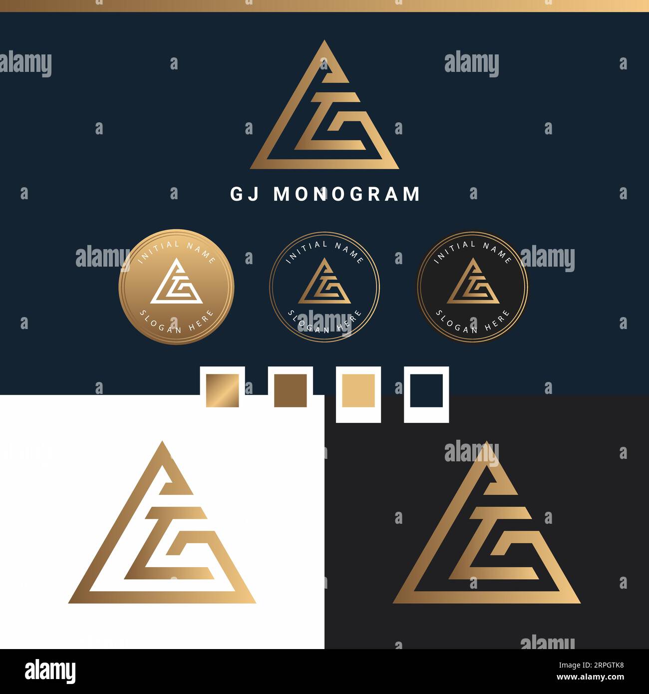 Luxury Initial GJ or JG Monogram Text Letter Logo Design Stock Vector Image & Art - Alamy