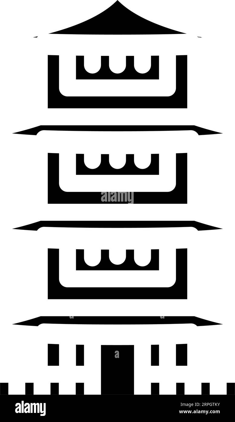 shinto shrine building shintoism glyph icon vector illustration Stock Vector Image & Art - Alamy