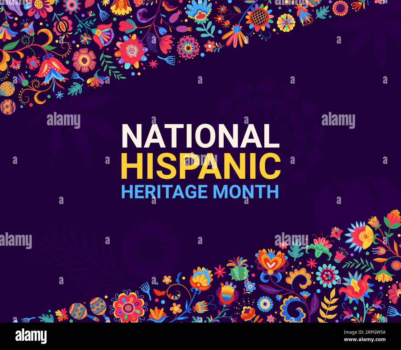 National Hispanic Heritage Month banner. Latin america culture festival ...