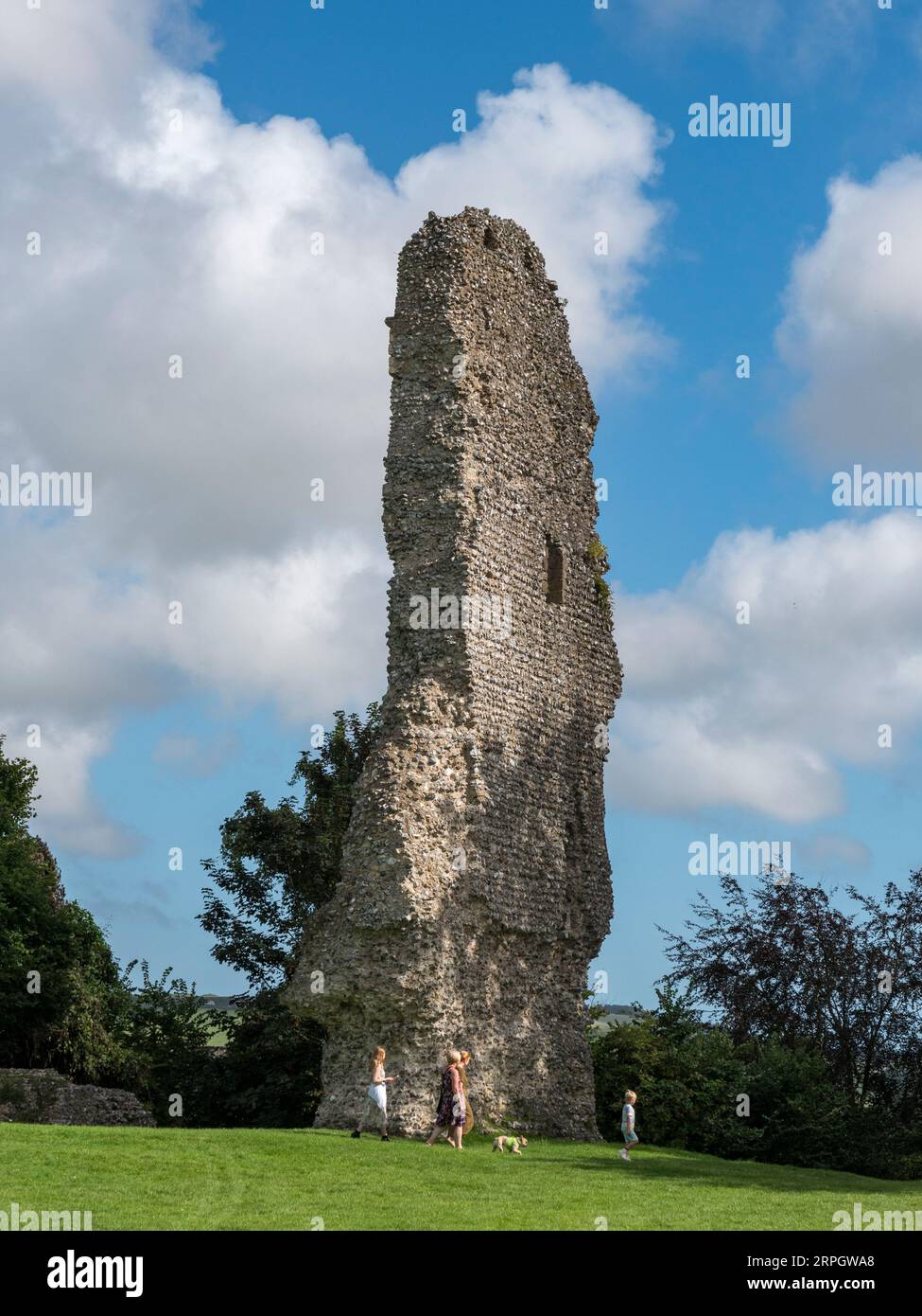 The one surviving wall of the tower belonging to the Norman motte-and ...