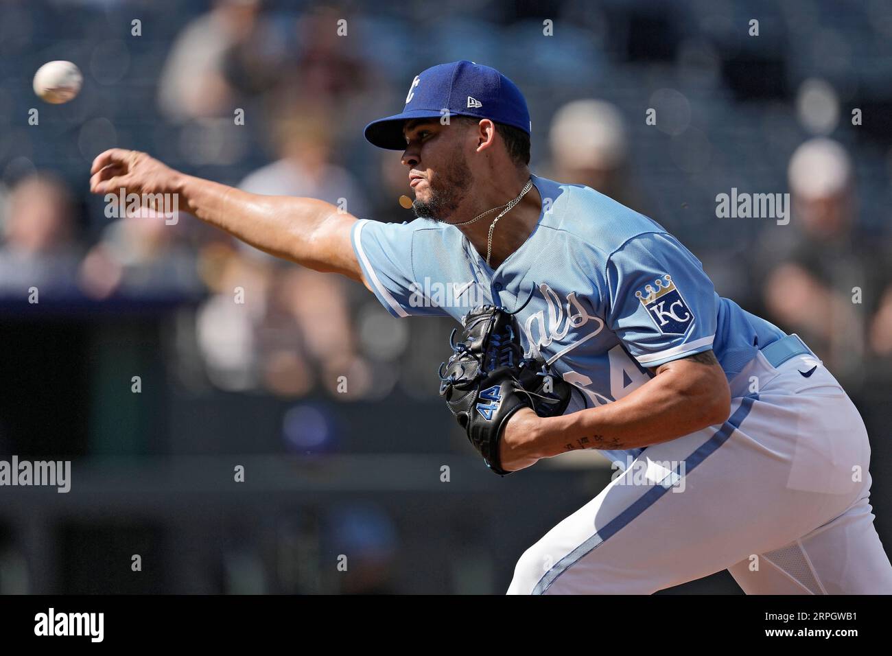 Kansas City Royals relief pitcher Steven Cruz throws during the ninth ...