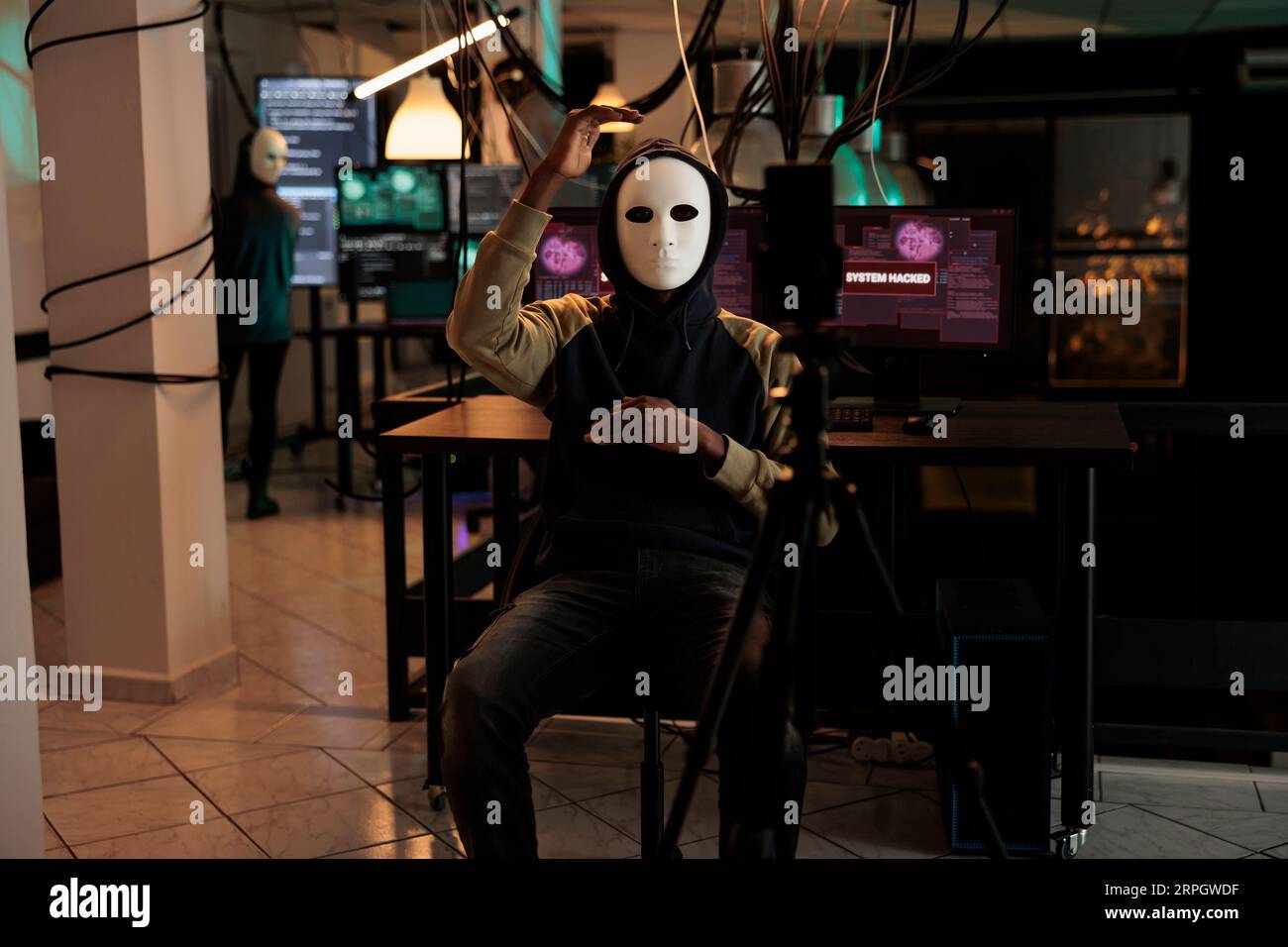 Cybercrime, thief recording threat video on smartphone, asking money ...