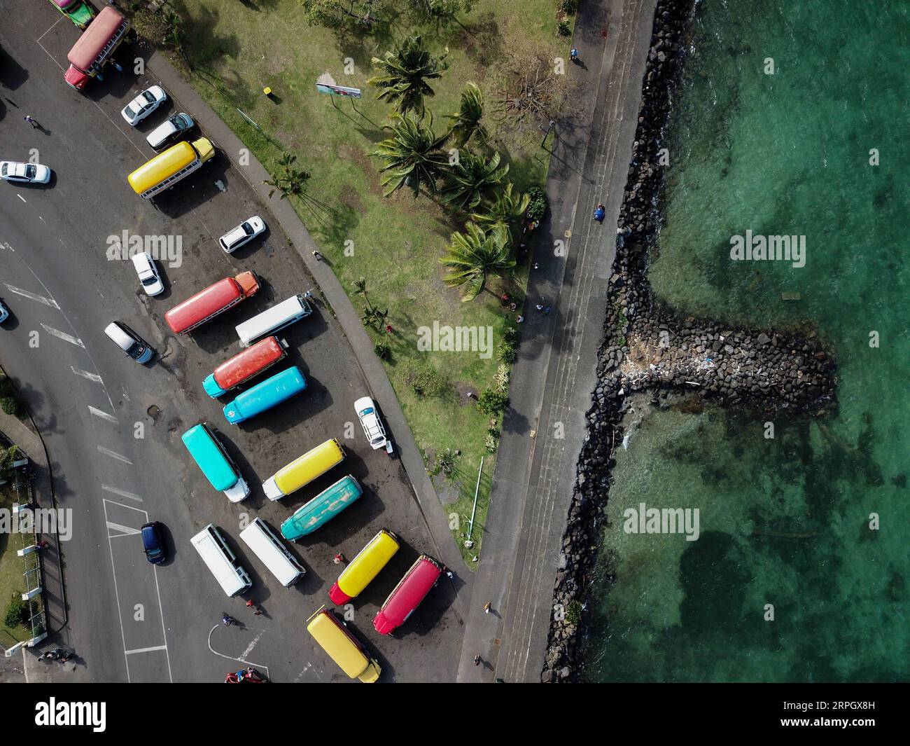 191023 -- APIA, Oct. 23, 2019 -- Aerial photo taken on Oct. 22, 2019 ...