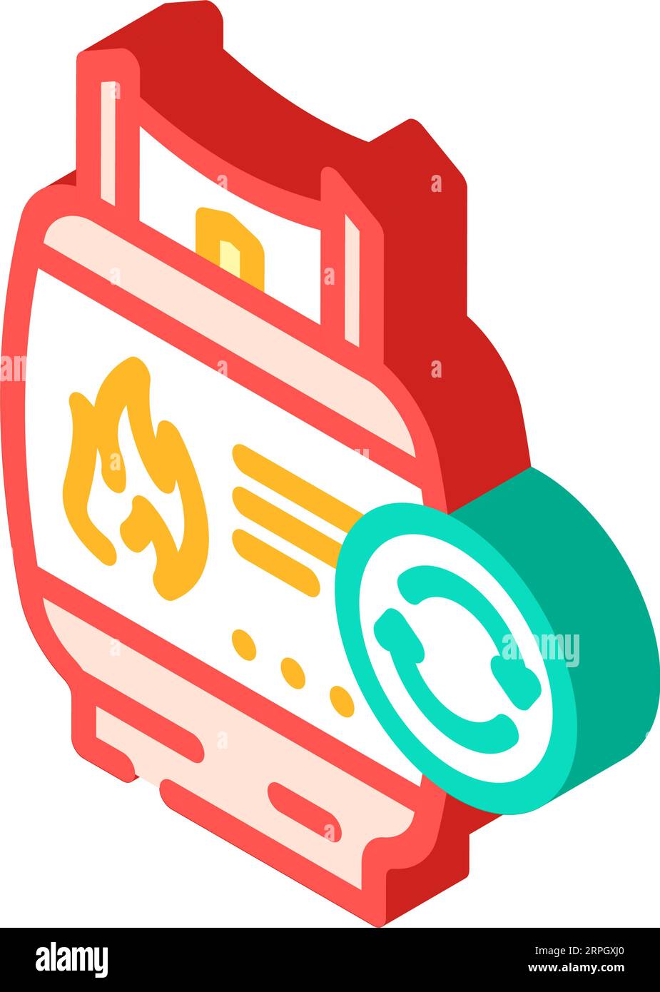 cylinder exchange gas service isometric icon vector illustration Stock ...