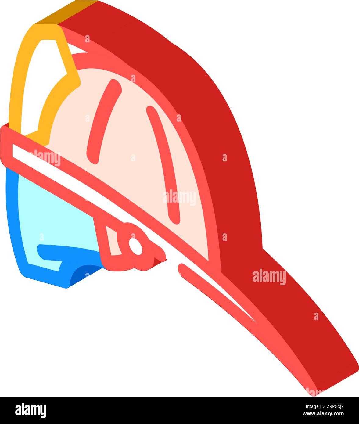 firefighter hat cap isometric icon vector illustration Stock Vector ...