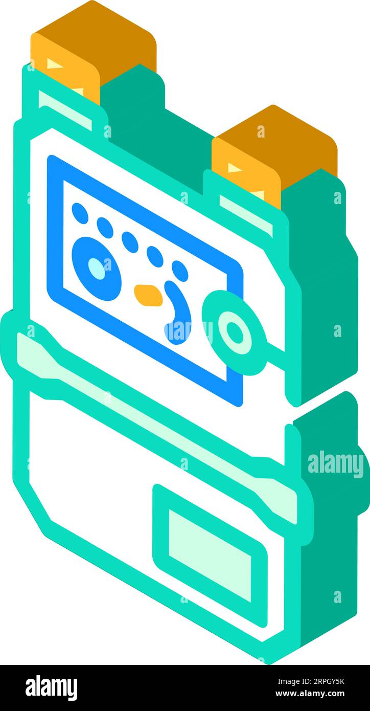 meter gas service isometric icon vector illustration Stock Vector Image ...