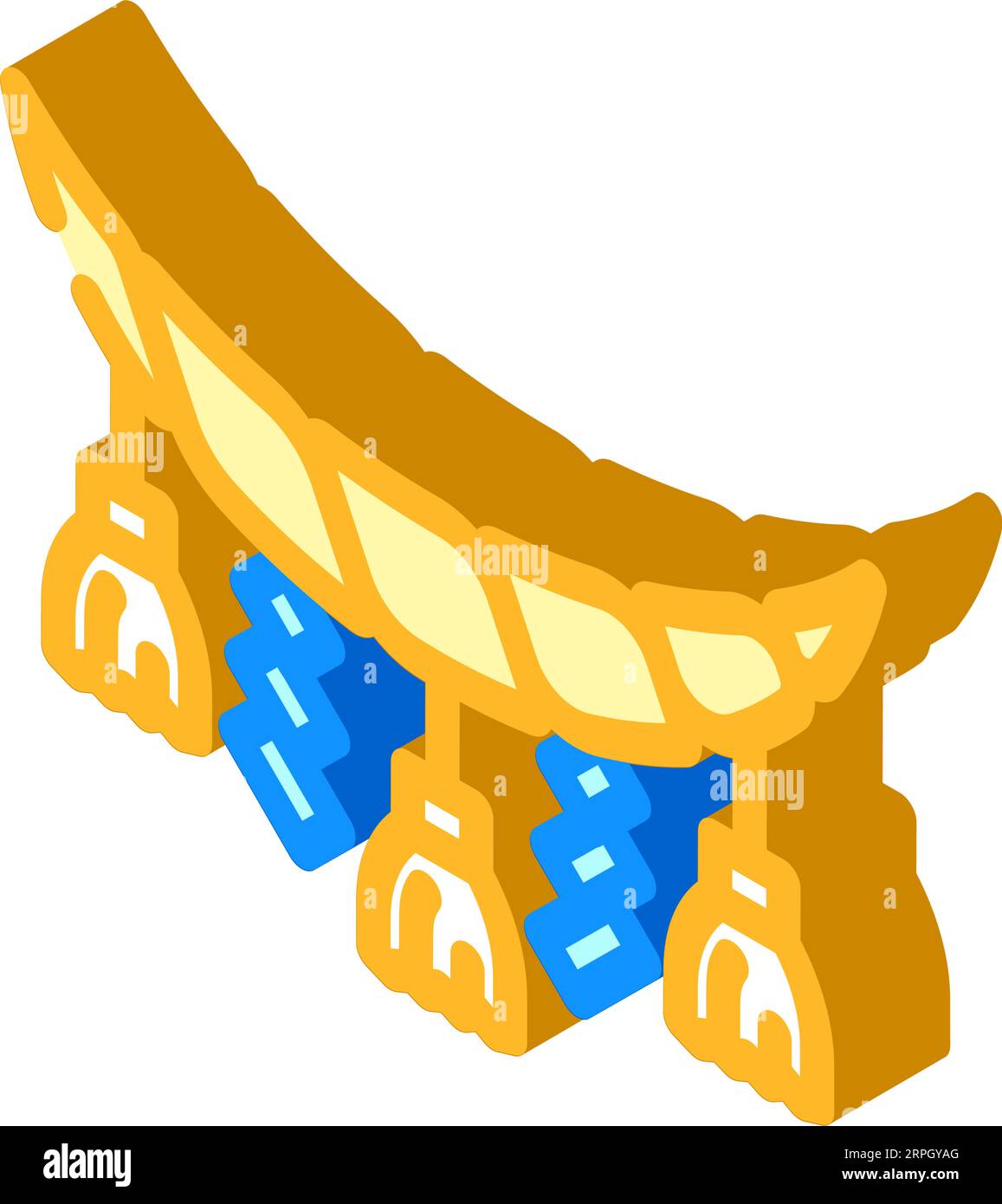 shimenawa rope shintoism isometric icon vector illustration Stock ...