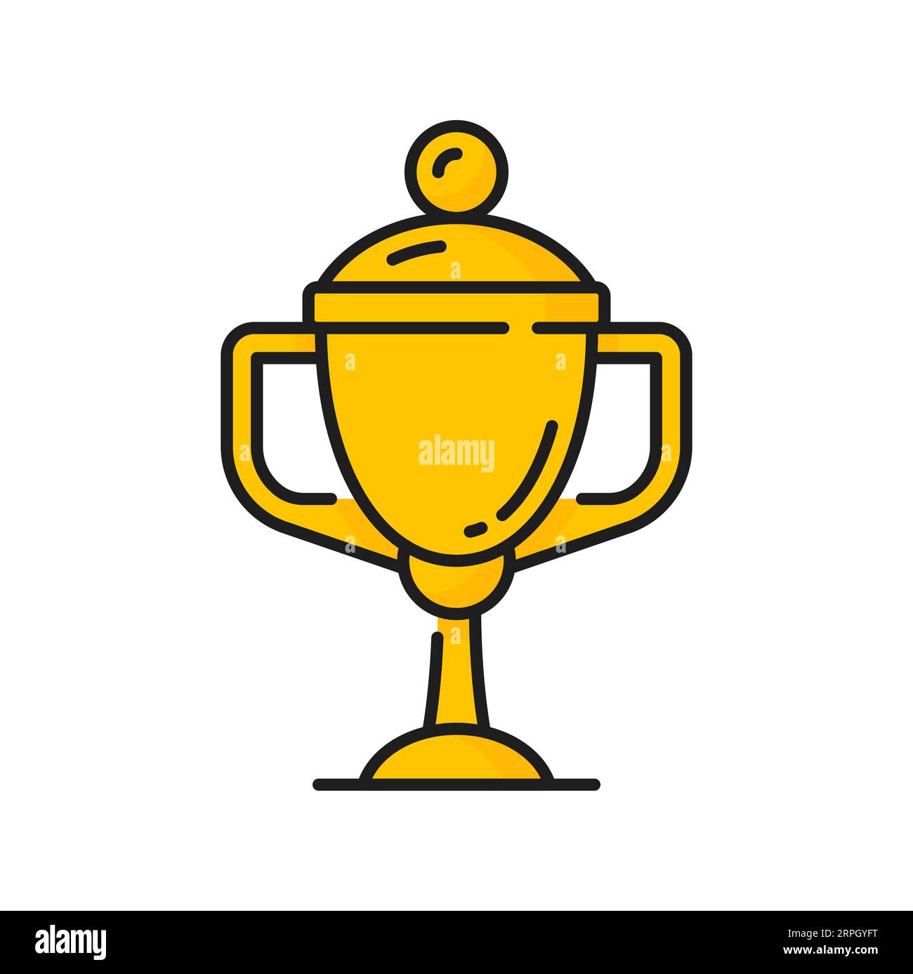 Golden sport trophy cup isolated vector goblet or award in competition ...