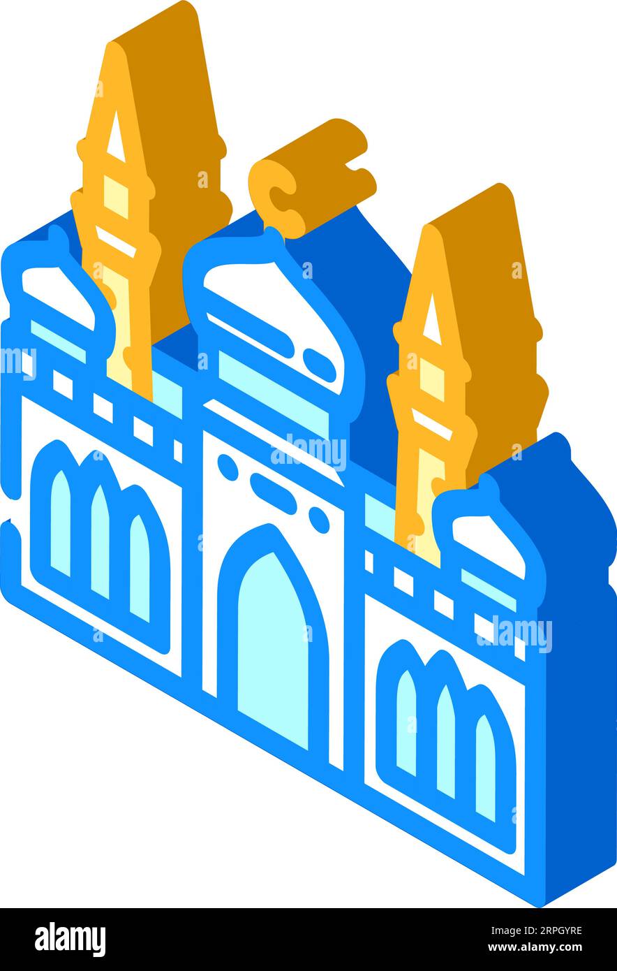 mosque islam muslim isometric icon vector illustration Stock Vector ...