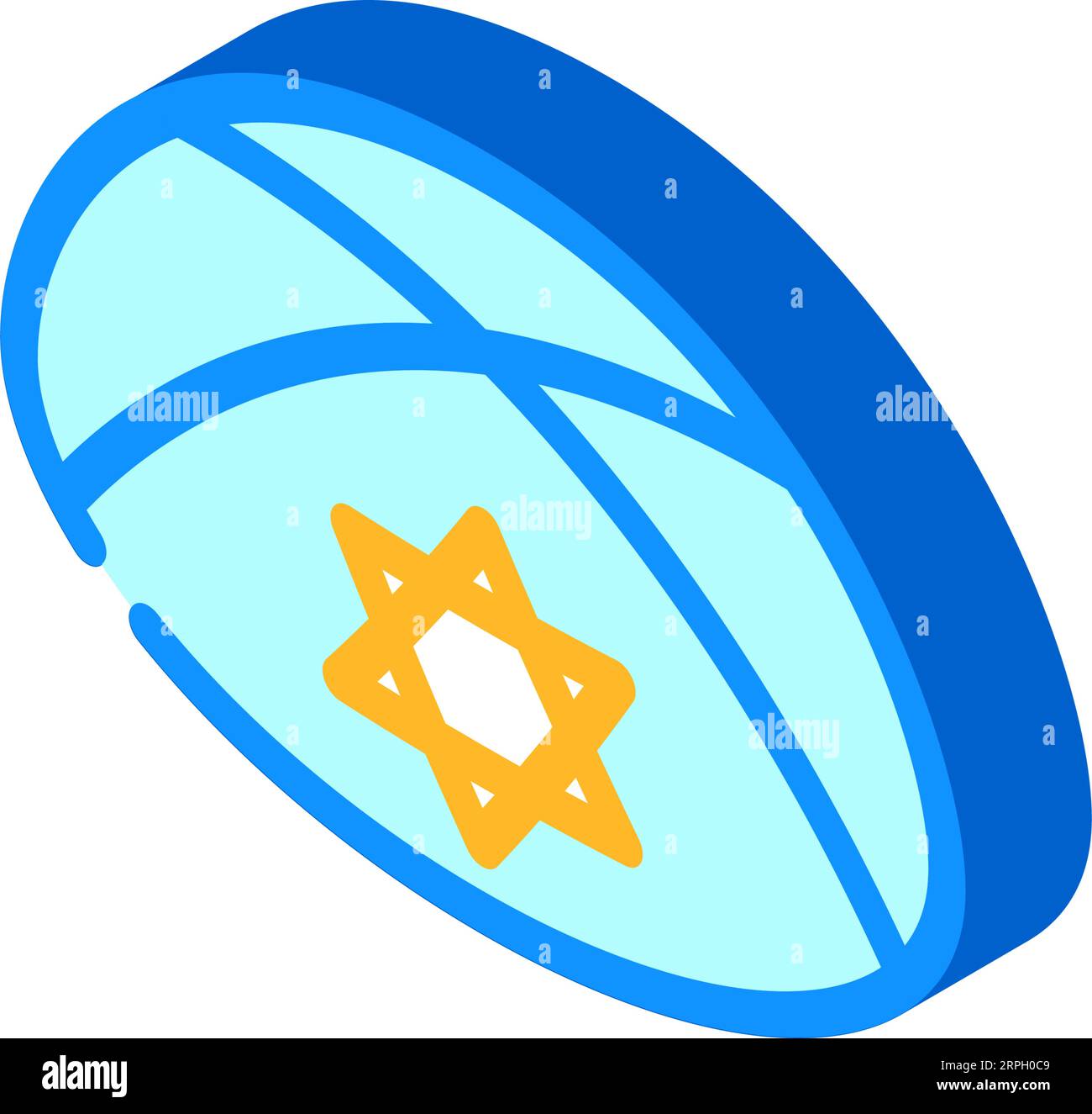 kippah yarmulke jewish isometric icon vector illustration Stock Vector ...