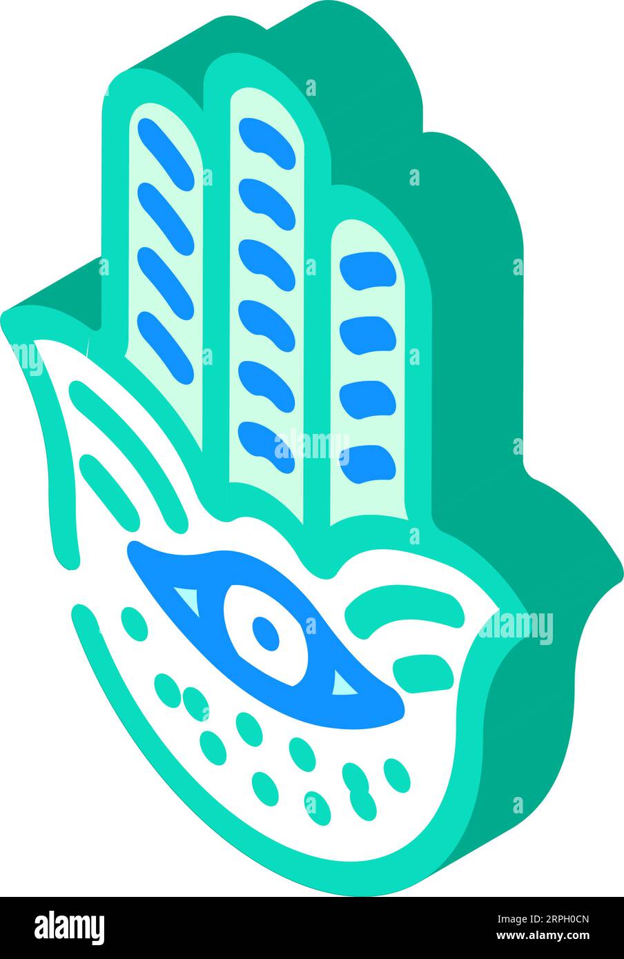 hamsa hand jewish isometric icon vector illustration Stock Vector Image ...