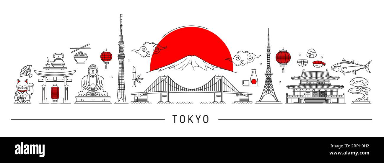 Japanese Landscape Silhouette Vector Japanese Minimalist And Simple