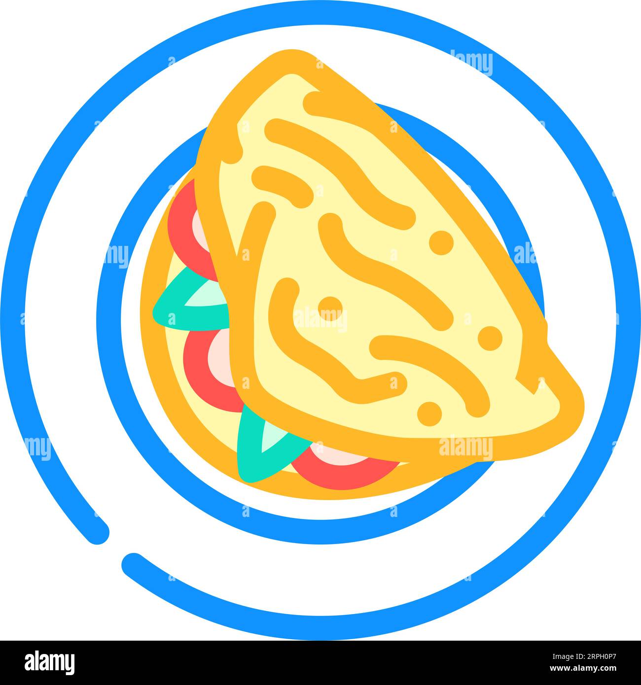 omelette egg color icon vector illustration Stock Vector Image & Art ...