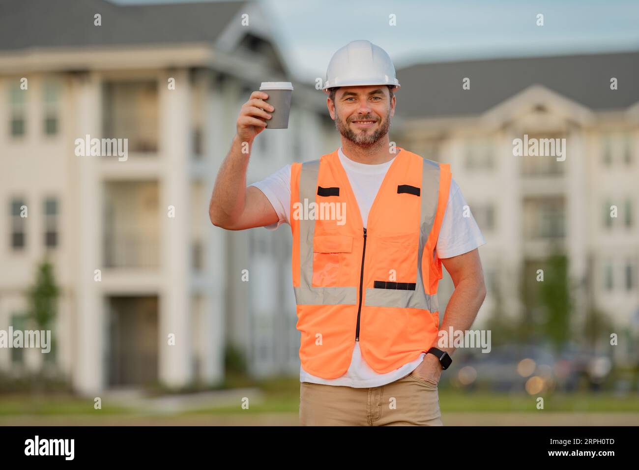 Handsome hispanic contractor hard hat hi-res stock photography and ...