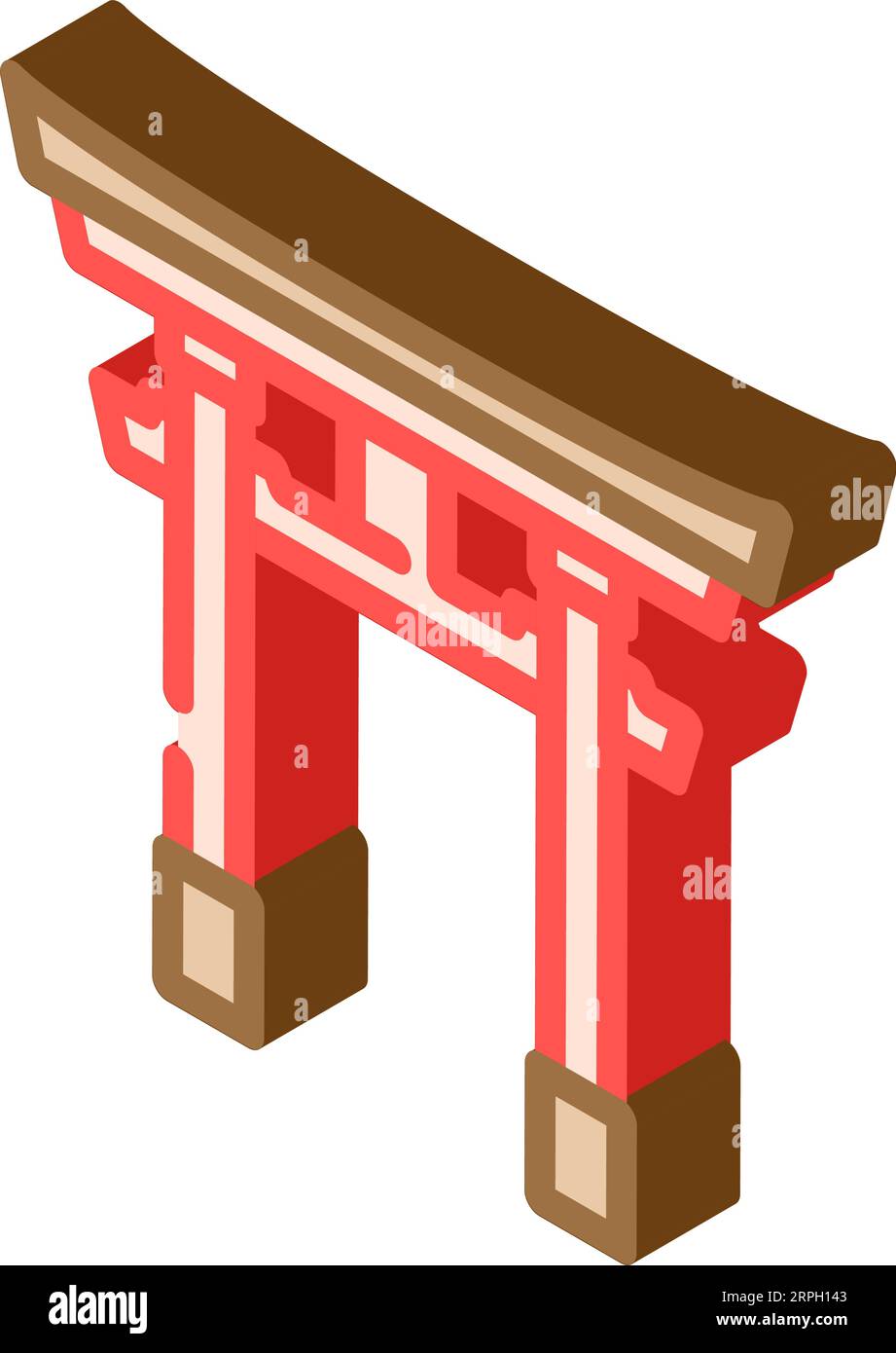 torii gate shintoism isometric icon vector illustration Stock Vector Image & Art - Alamy