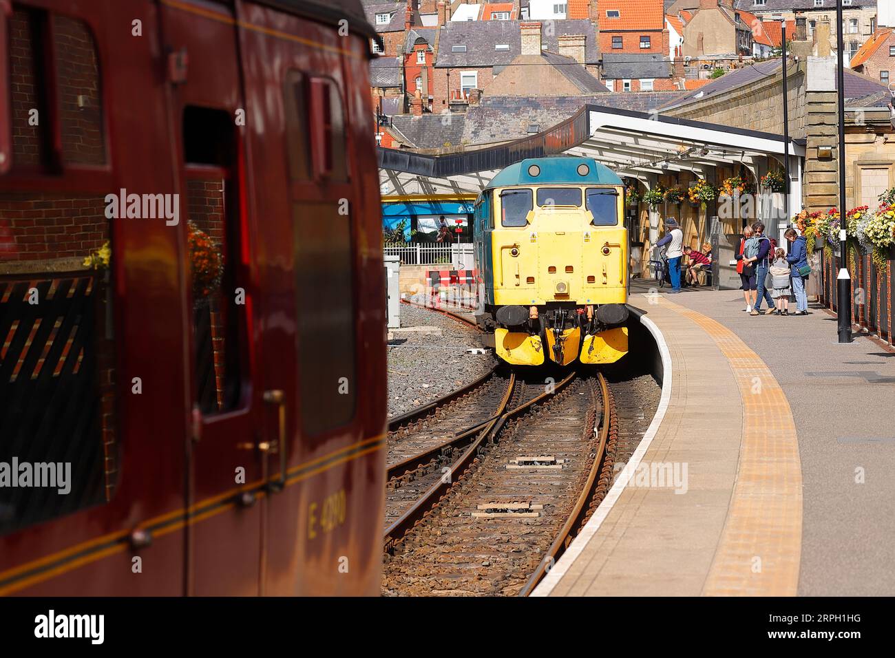 British Rail Class 31 seen parked at Whitby Station in North Yorkshire ...