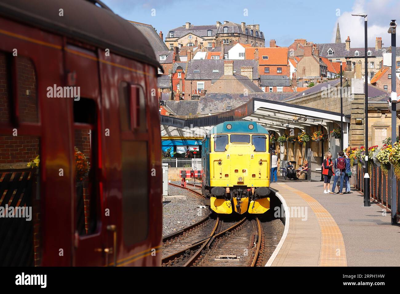 British Rail Class 31 seen parked at Whitby Station in North Yorkshire ...
