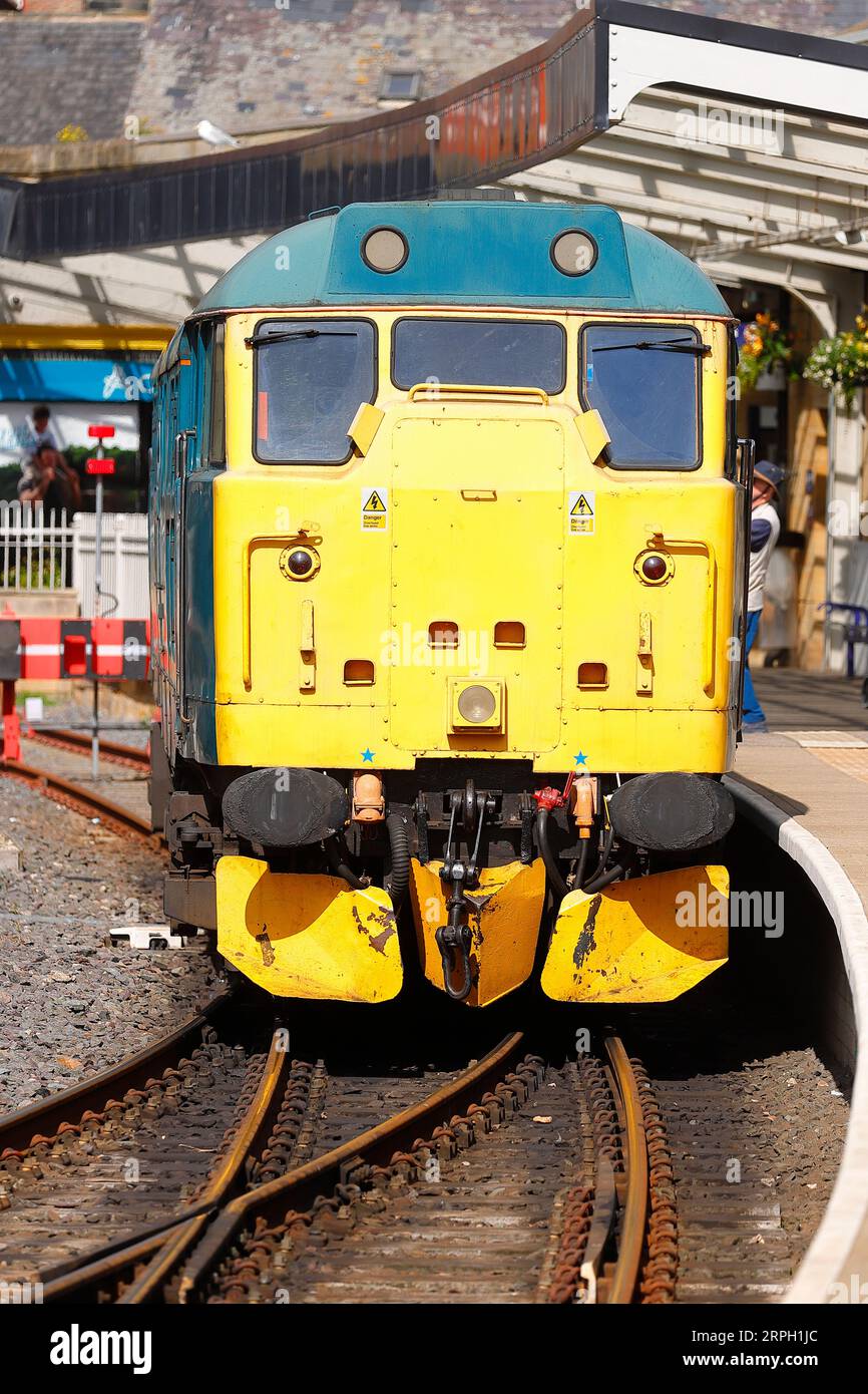 British Rail Class 31 seen parked at Whitby Station in North Yorkshire ...