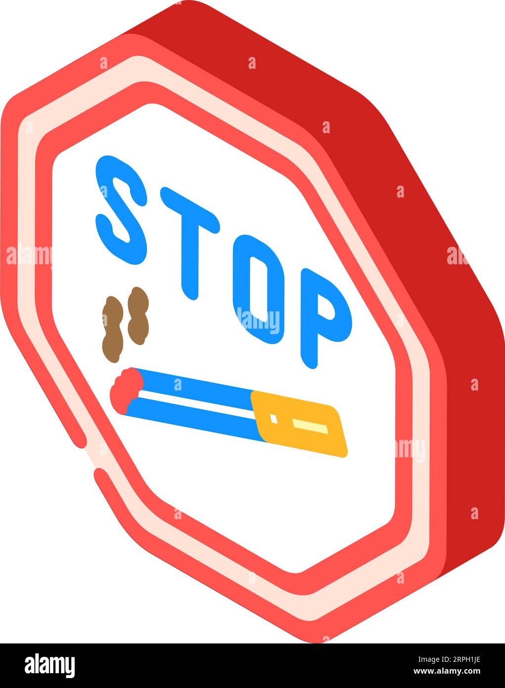 stop nicotine isometric icon vector illustration Stock Vector Image ...