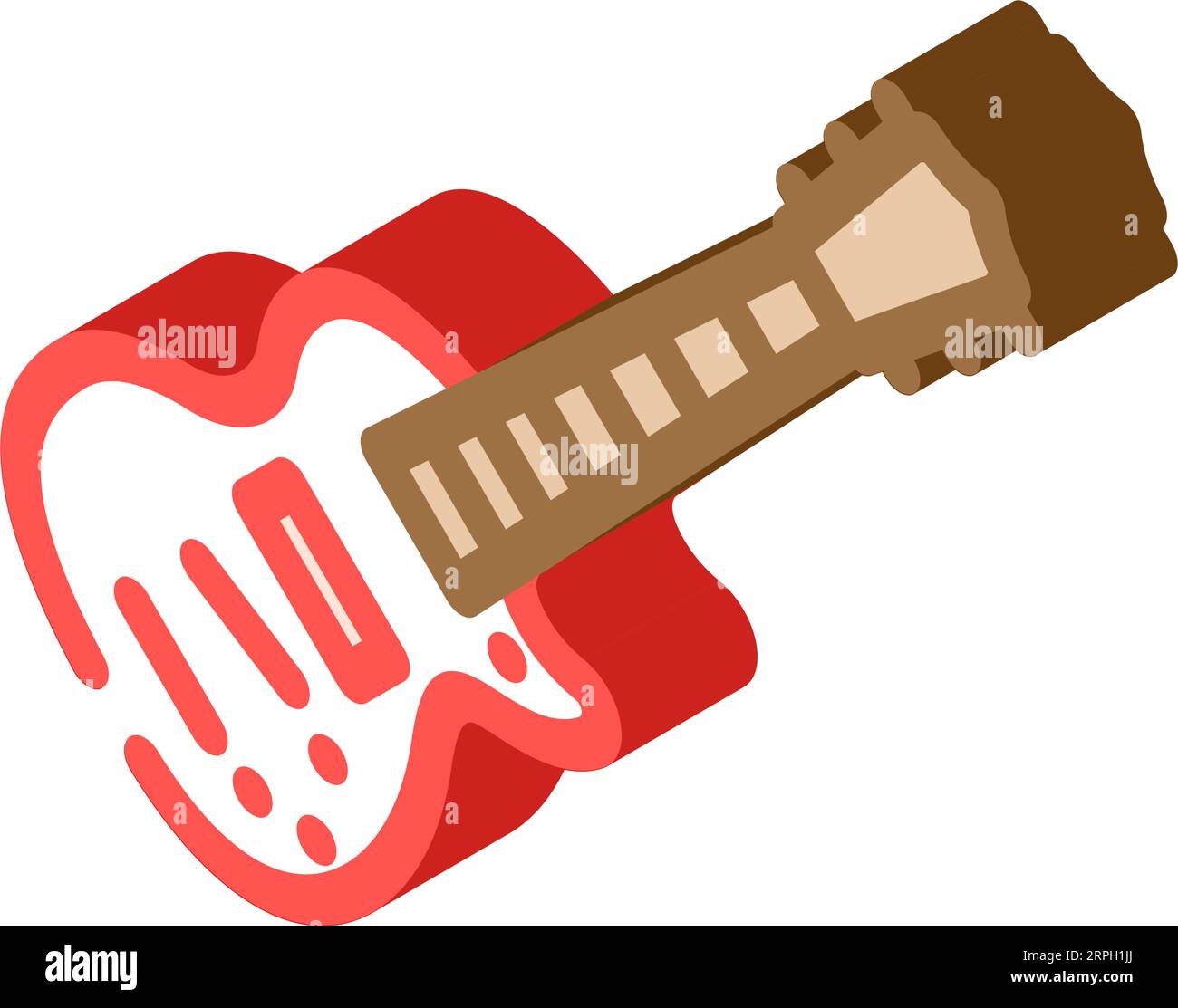 electric guitar retro music isometric icon vector illustration Stock ...