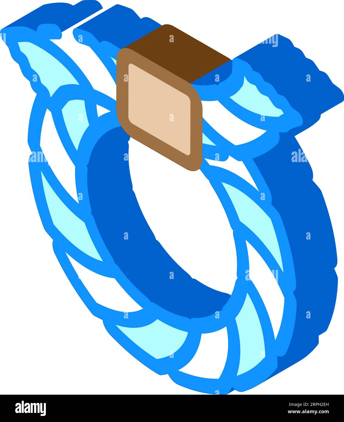 shimenawa ring shintoism isometric icon vector illustration Stock ...