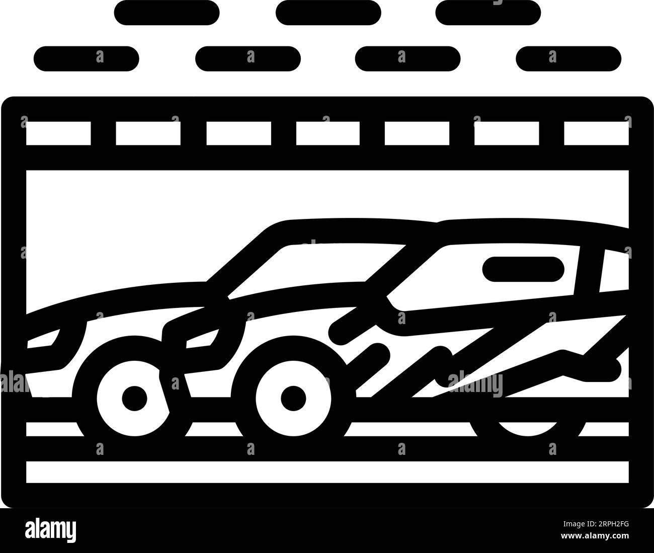 competition car race vehicle line icon vector illustration Stock Vector ...